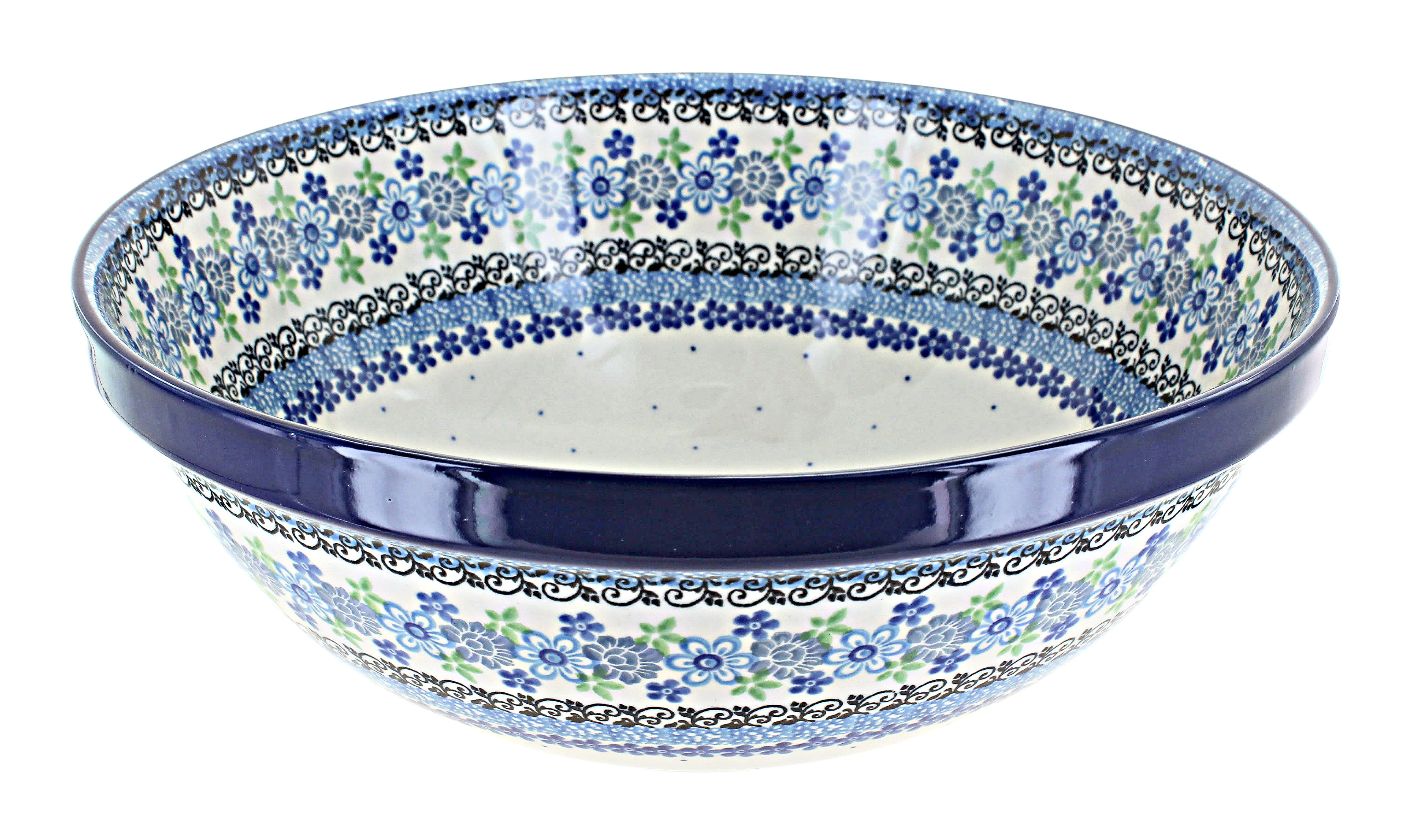 Blue Rose Polish Pottery | Eliza Large Serving Bowl