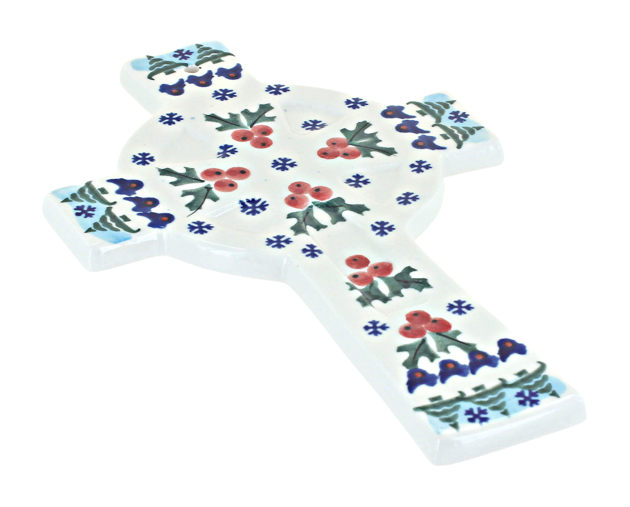 Blue Rose Polish Pottery | Frosty Duo Cross