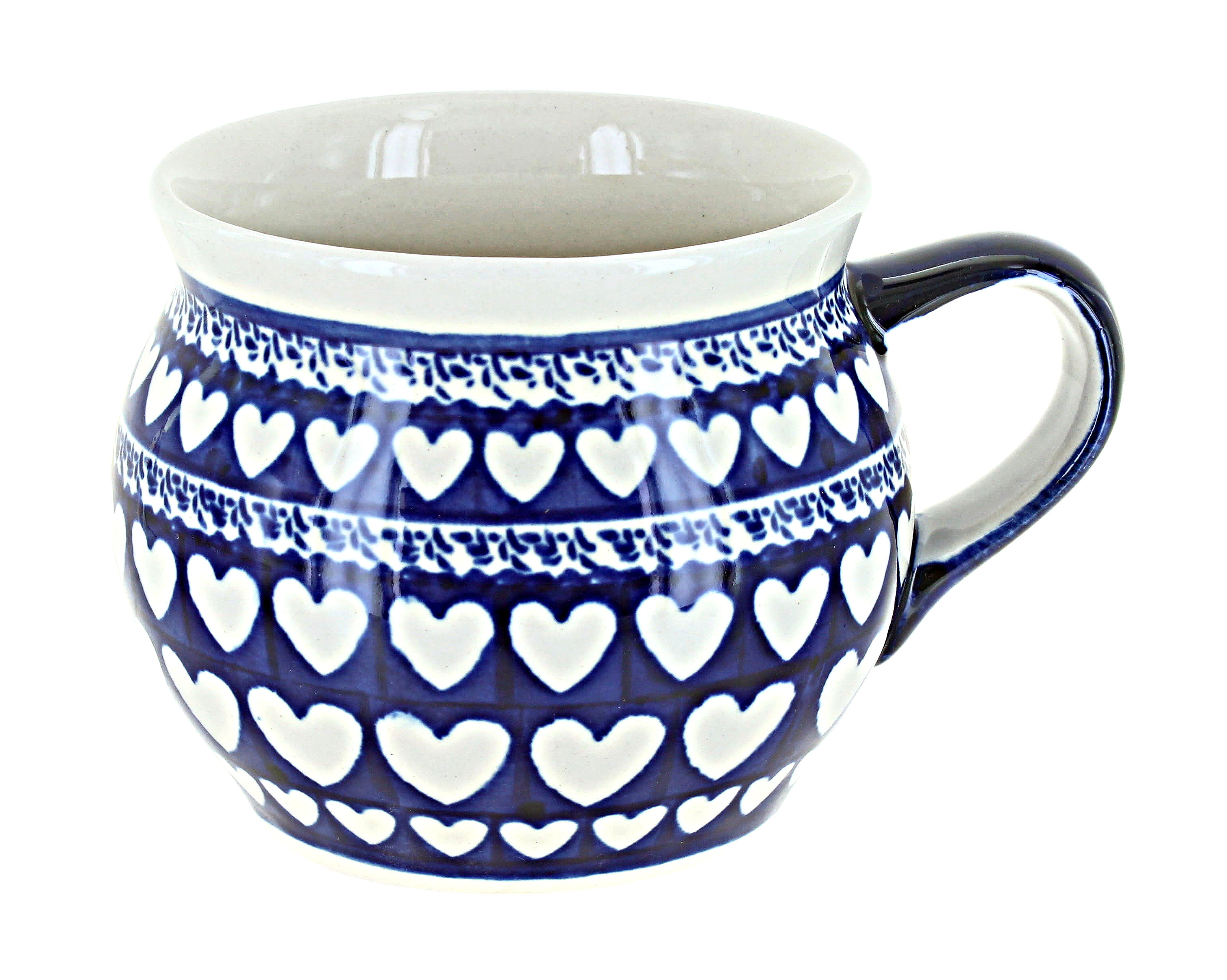 Blue Rose Polish Pottery | Valentina Bell Shaped Mug