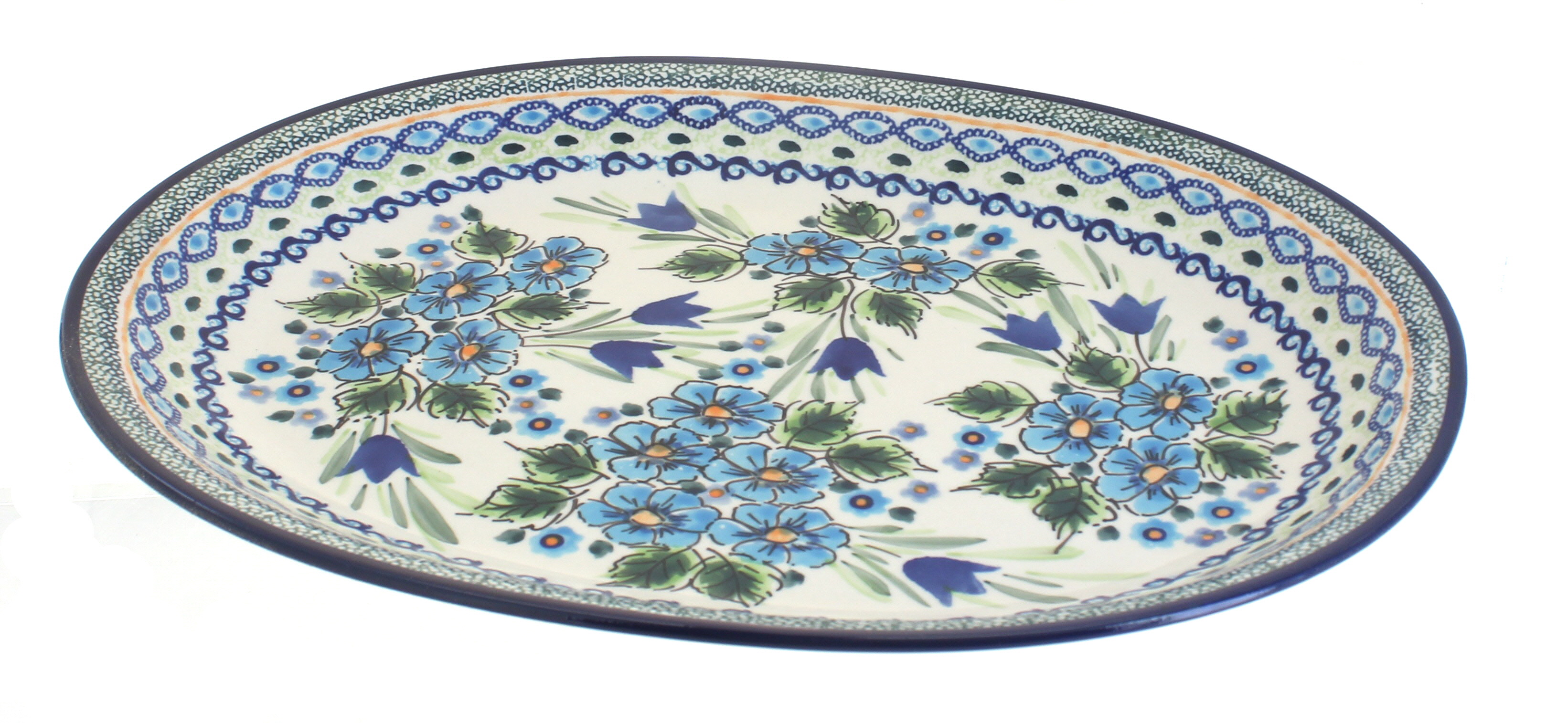 Blue Rose Polish Pottery | Ballina Large Oval Serving Platter