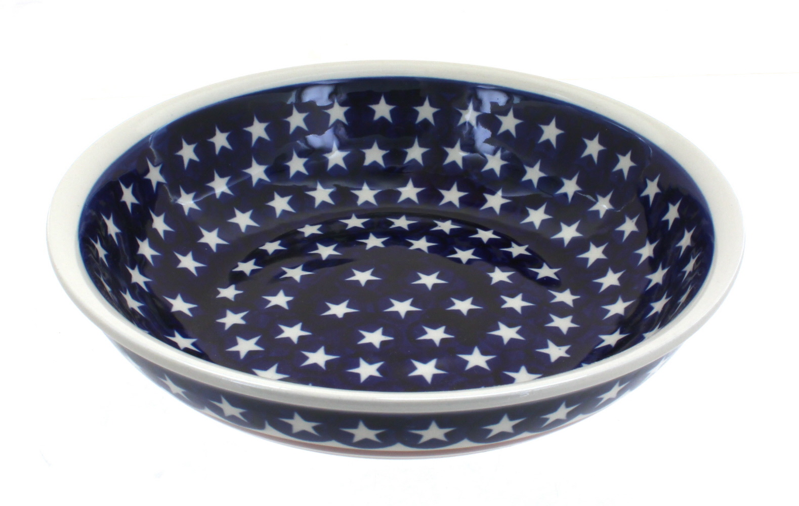 Blue Rose Polish Pottery | Stars & Stripes Large Salad Bowl