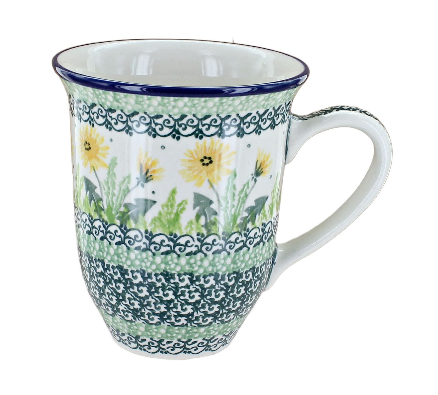 Blue Rose Polish Pottery | Dandelion Large Coffee Mug