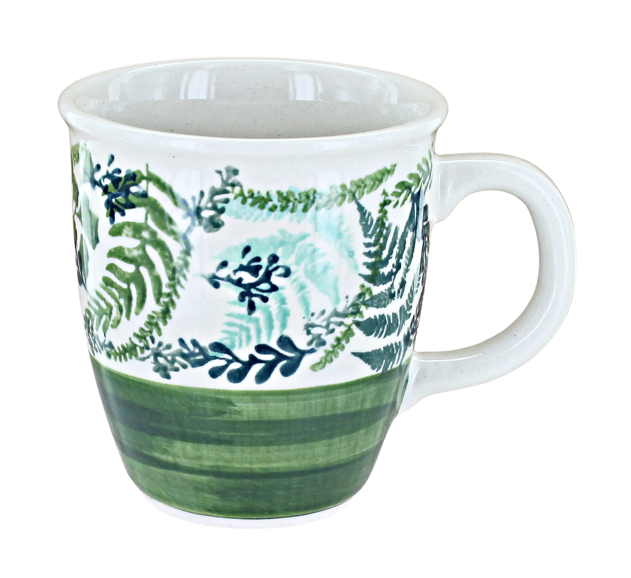 Blue Rose Polish Pottery | Floating Fern Coffee Mug