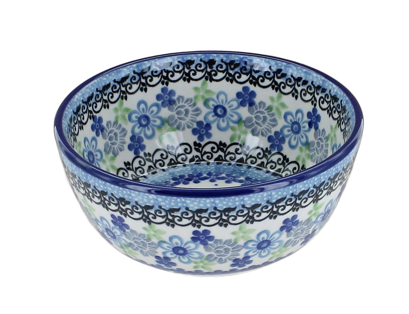 Blue Rose Polish Pottery | Eliza Dessert Bowl