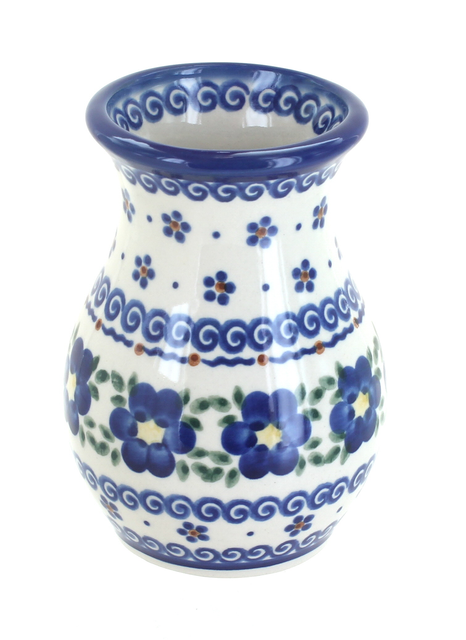 Blue Rose Polish Pottery | Spring Blossom Vase