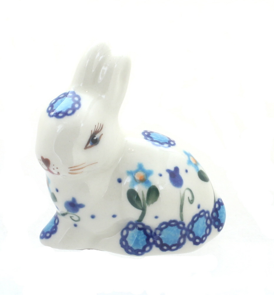 Blue Rose Polish Pottery | Savannah Small Rabbit