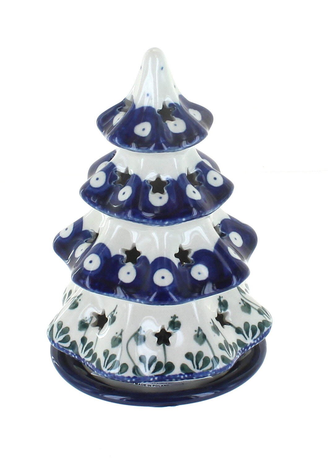 Blue Rose Polish Pottery | Alyce Small Christmas Tree Luminary