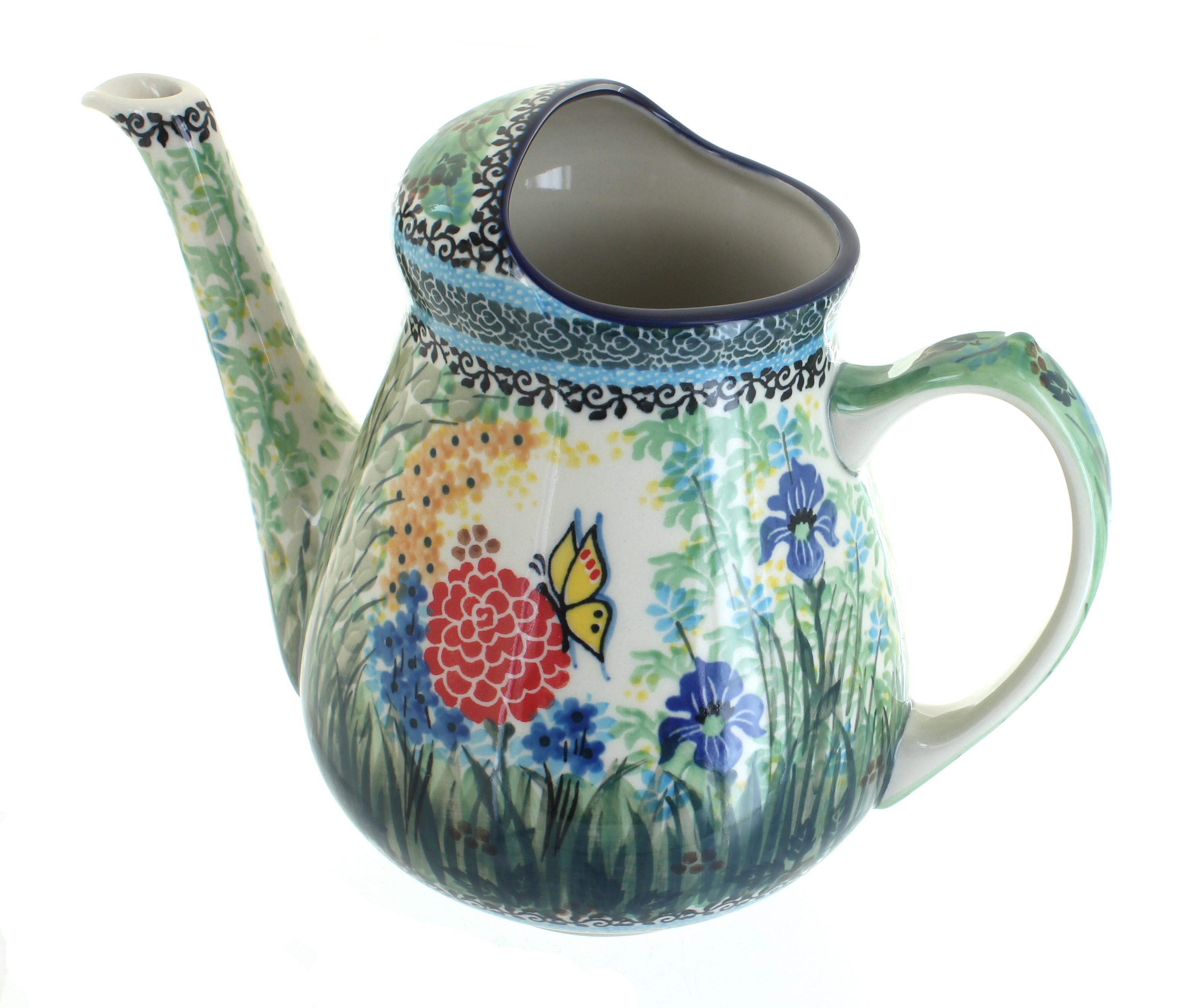 Blue Rose Polish Pottery | Teresa Watering Can