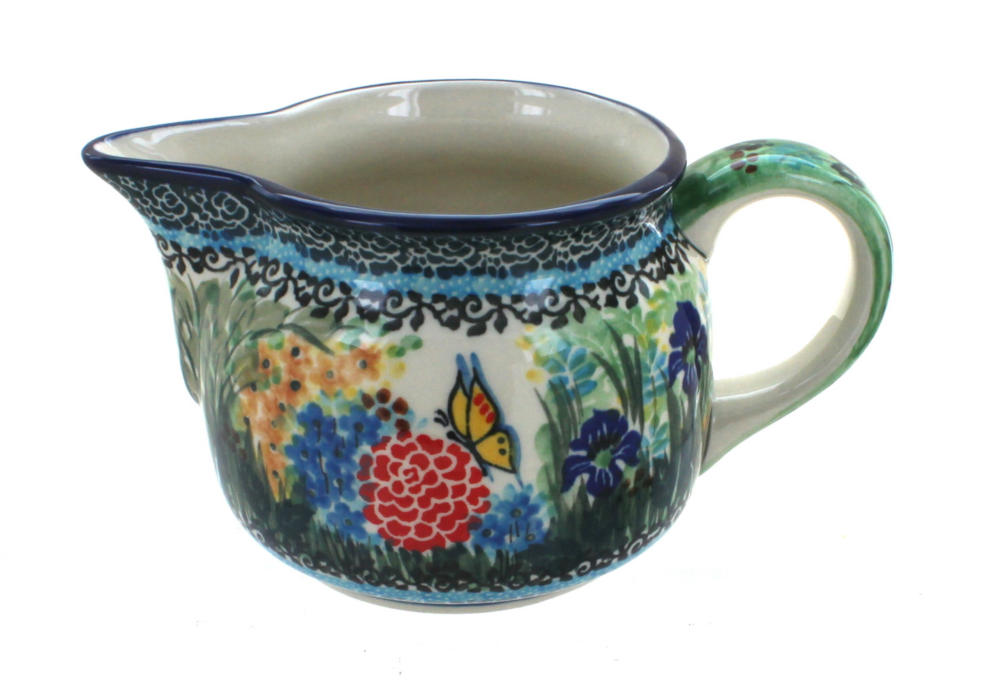 Blue Rose Polish Pottery | Teresa Small Pitcher