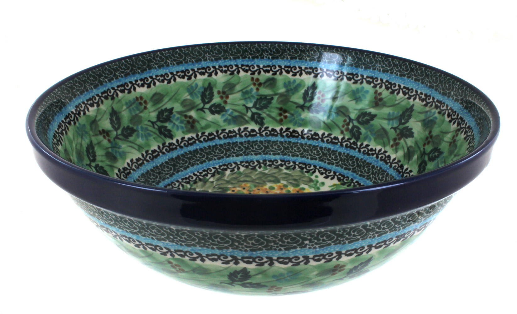 Blue Rose Polish Pottery | Teresa Large Serving Bowl