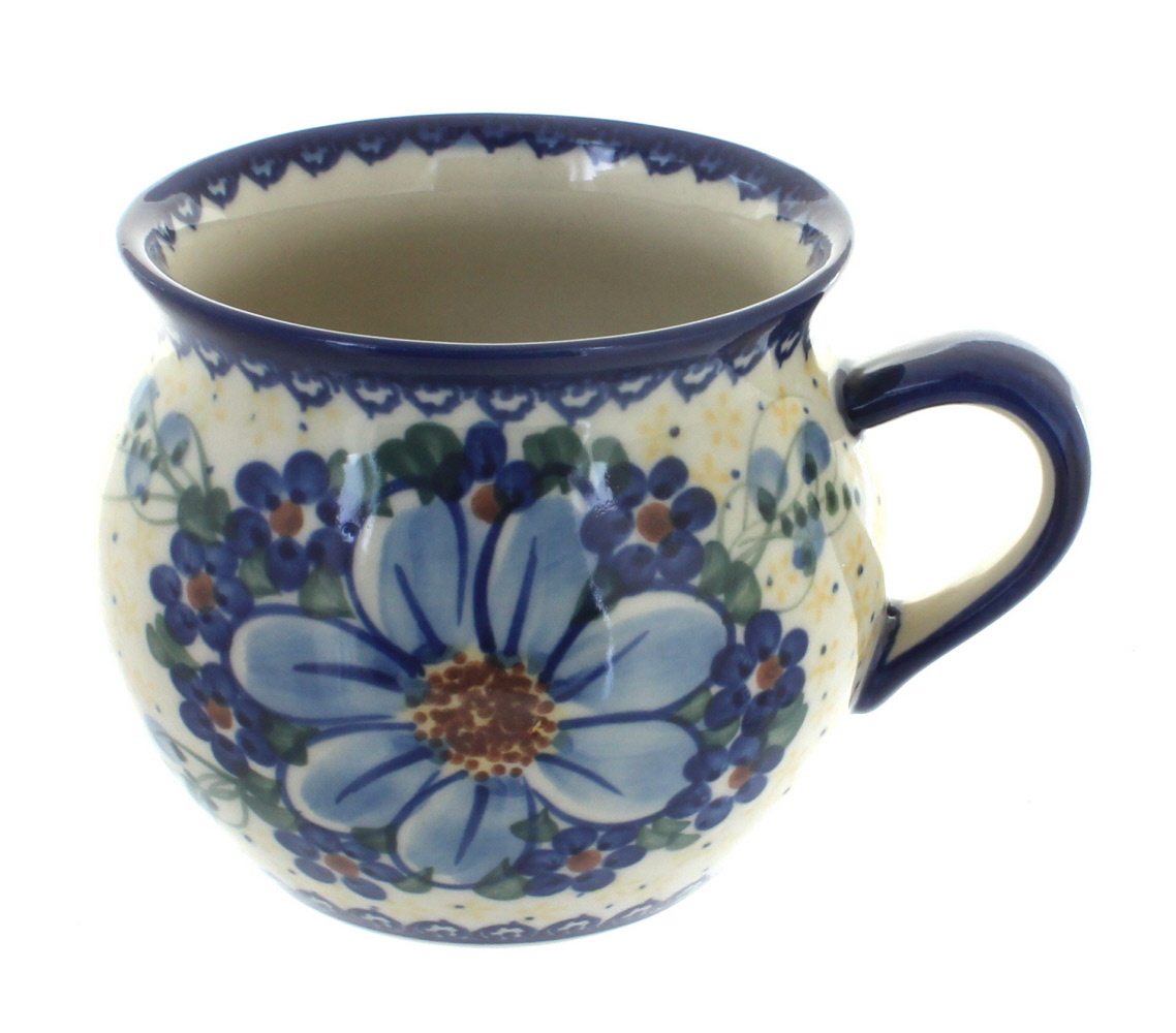 Blue Rose Polish Pottery | Daisy Surprise Bubble Soup Mug