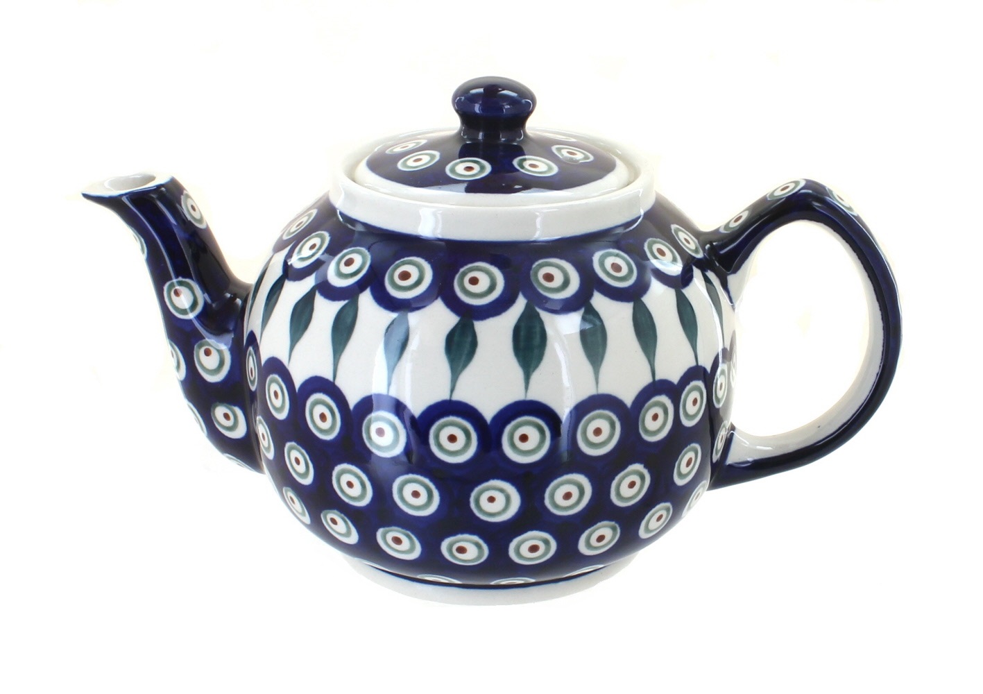 Blue Rose Polish Pottery | Peacock Medium Teapot