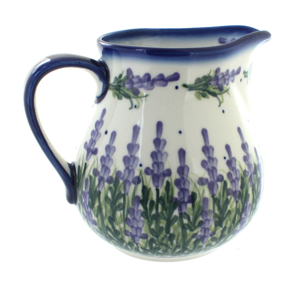 Blue Rose Polish Pottery | Lavender Fields Pitcher