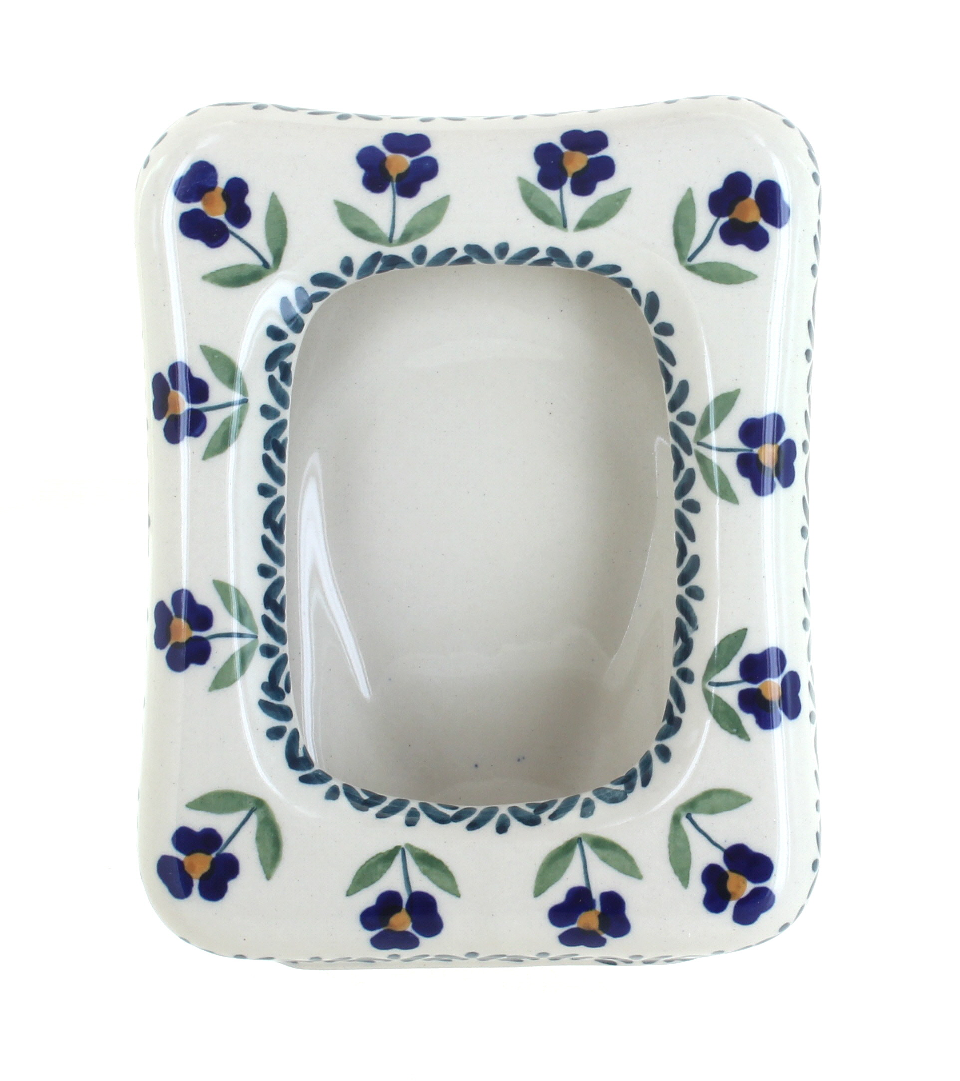 Blue Rose Polish Pottery | Blue Daisy Frame