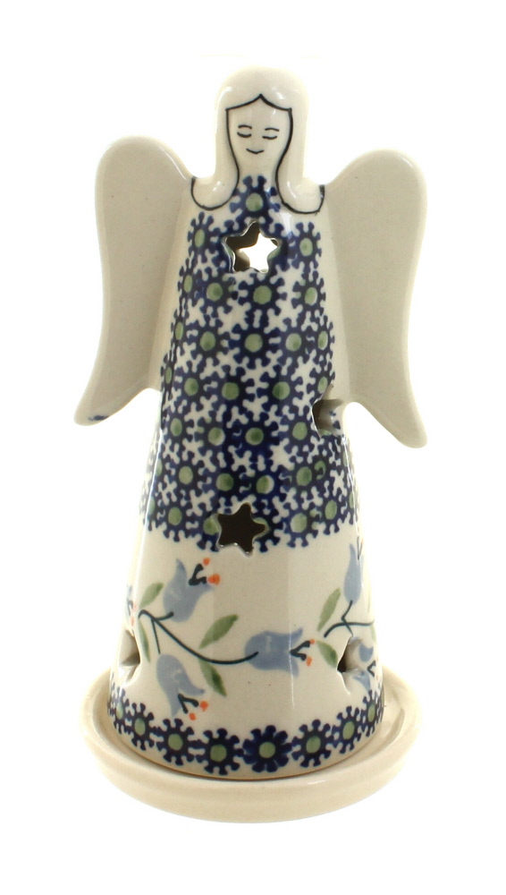 Blue Rose Polish Pottery | Tulip Small Angel Luminary