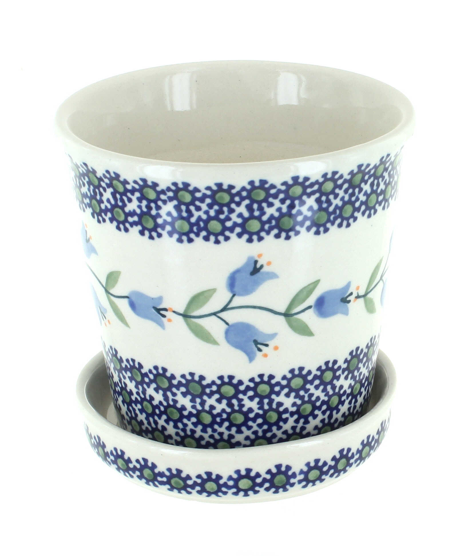 Blue Rose Polish Pottery | Tulip Flower Pot