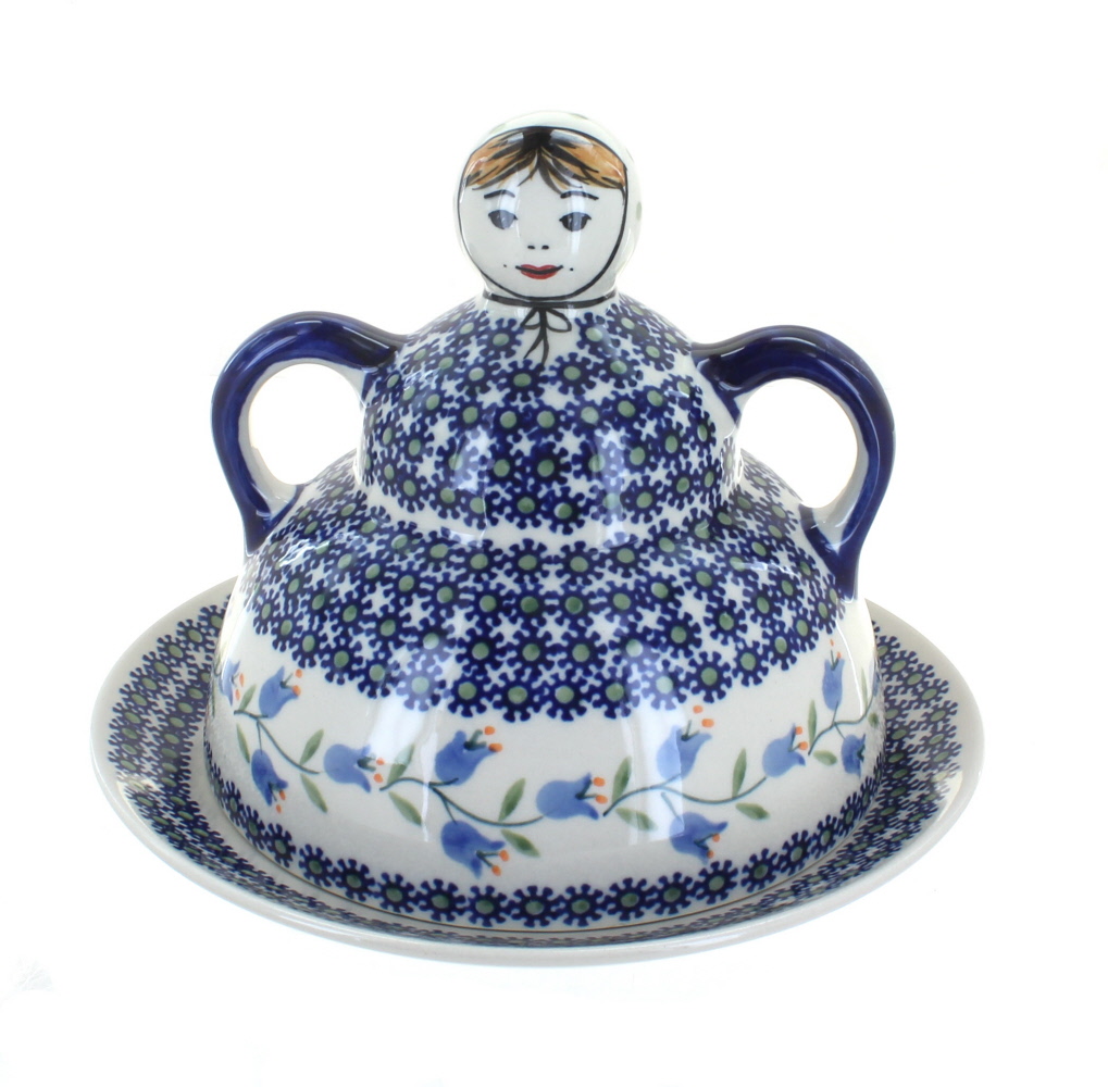 Blue Rose Polish Pottery | Tulip Cheese Lady