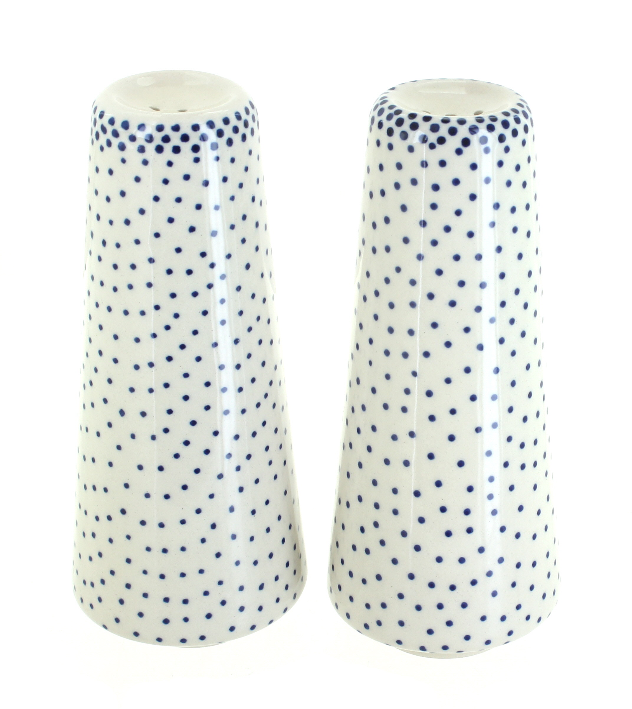Blue Rose Polish Pottery | Small Dots Salt & Pepper Shakers